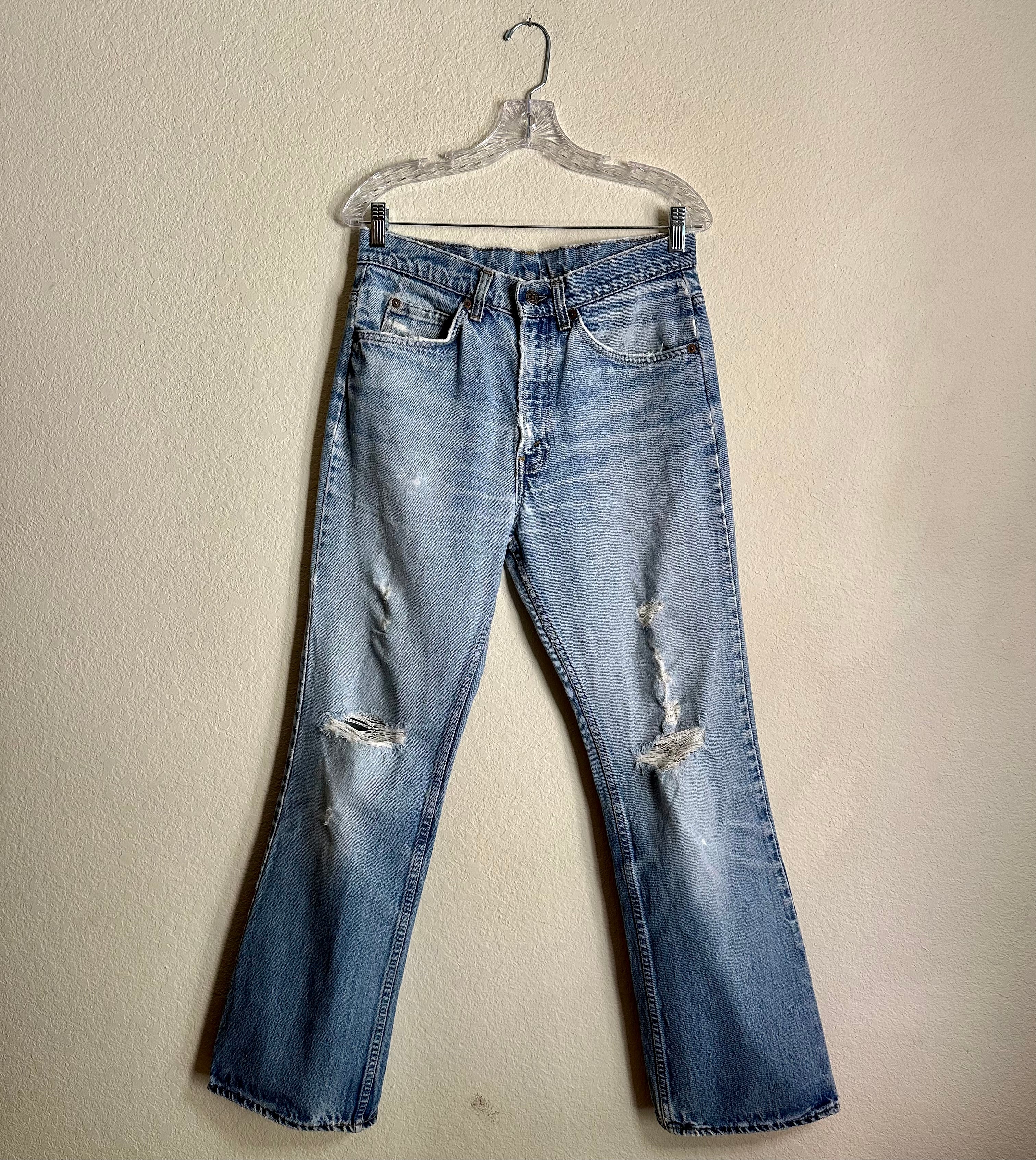 70’s Levi’s 517 Orange Tab Distressed Bootcut Jeans (31x31 / Modern 8 ...